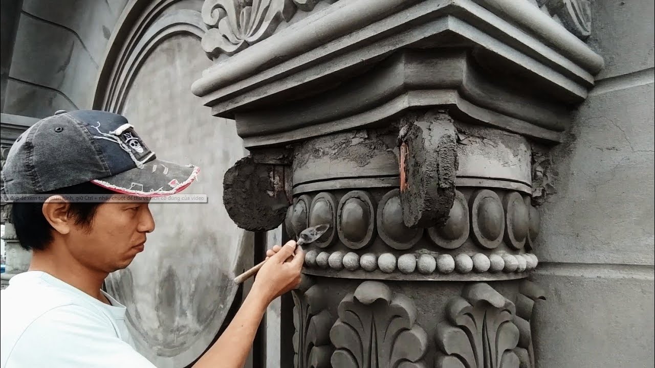 How to sculpt a round column head. Vinh - YouTube