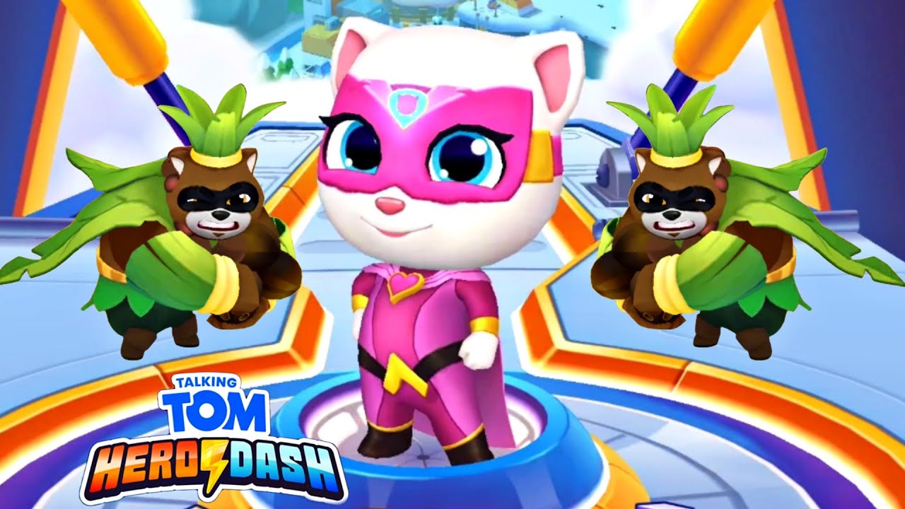 Talking Tom Hero Dash - Angela, Ginger - Full screen - Gameplay ...