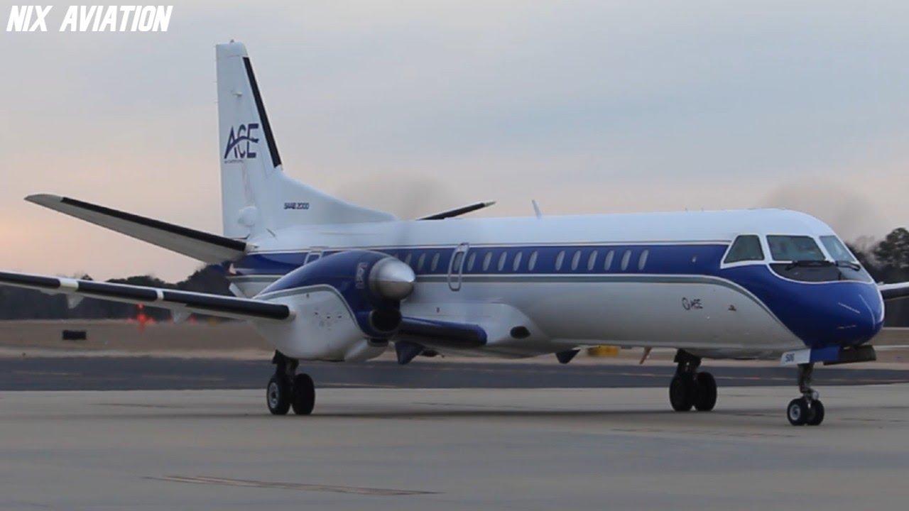 SAAB 2000 LANDING @ OXFORD - Air Charter Express - Plane Spotting - YouTube