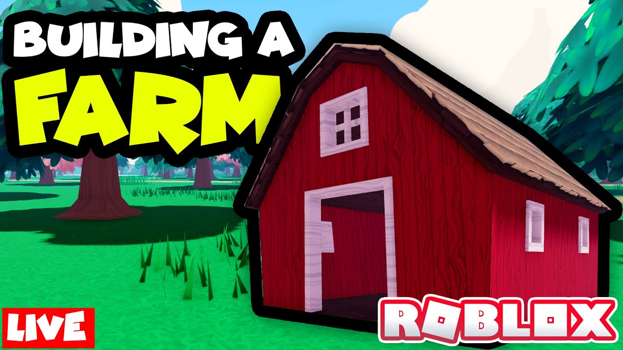 🔴LIVE!👩‍🌾NEW MEGA FARM BUILD🐮in Farm Life Simulator on #roblox - YouTube