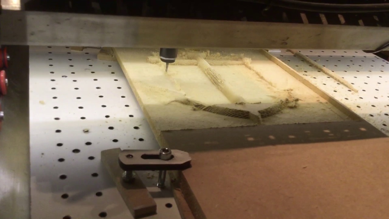 Milling an anchor plaque in MDF - YouTube