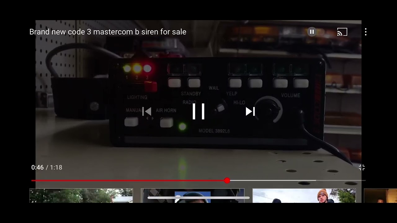 Code 3 Mastercom B ultra high lo tone for five m - YouTube