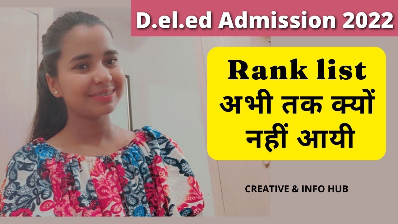 Deled Rank List 2022 || Delhi Deled Entrance Exam Result || Deled ...