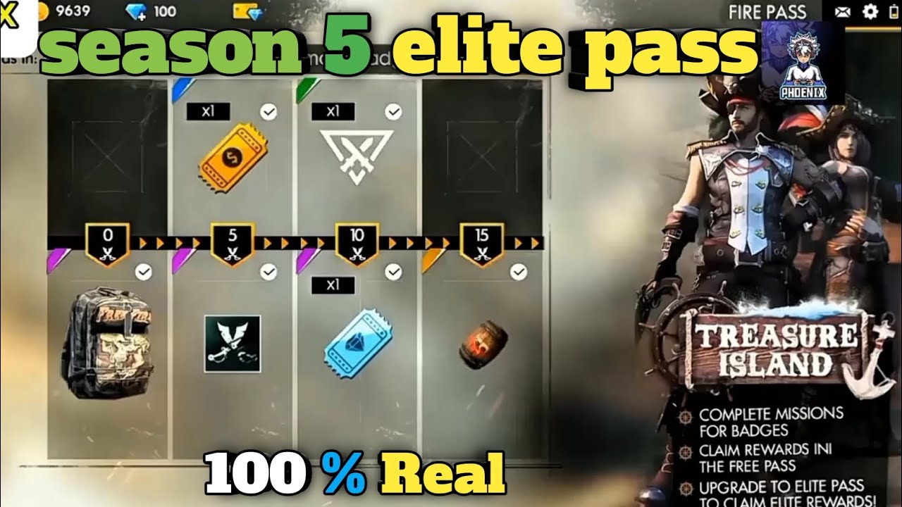 free fire season 5 elite pass | old elite pass | rare elite pass ...
