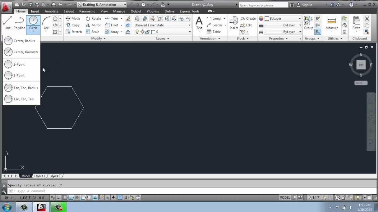 #14 - AutoCAD - 2D Drafting Basics - Polygons and Circles - Brooke ...