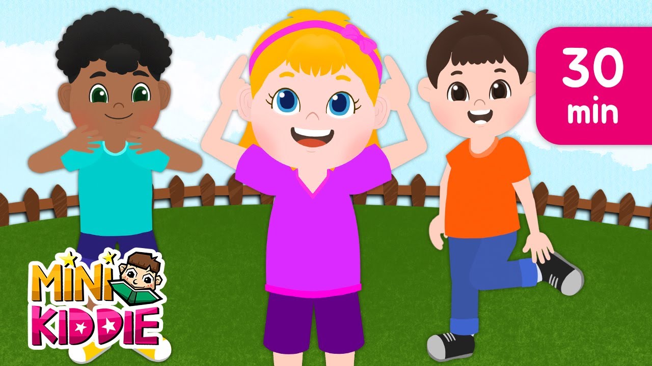 Head Shoulders Knees and Toes | & More Kids Song with Lyrics | 30 Min ...