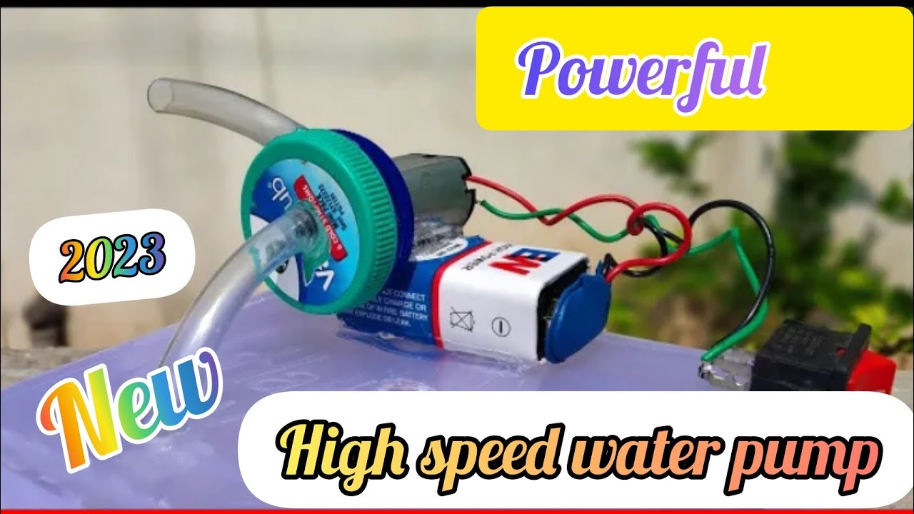 How to make mini water pump at home easy.science project.electric water ...