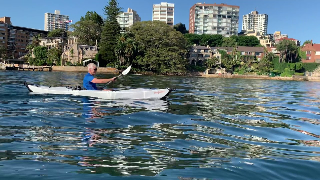 Folding Kayak commute from Double Bay to the Opera House - YouTube