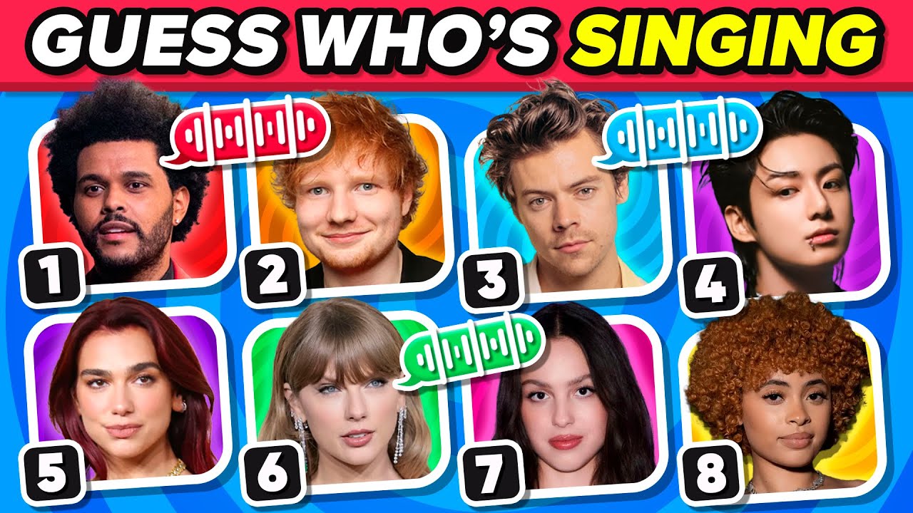 Guess Who's Singing 🎤🤔 Guess the Song | Most Popular Singers 🎵 - YouTube