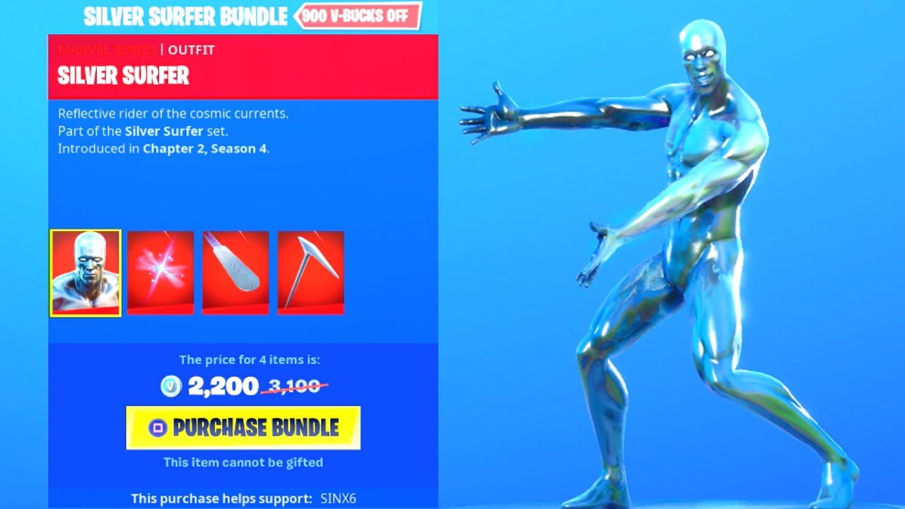 *NEW* Silver Surfer Bundle..! (MARVEL Item Shop) Fortnite Battle Royale ...