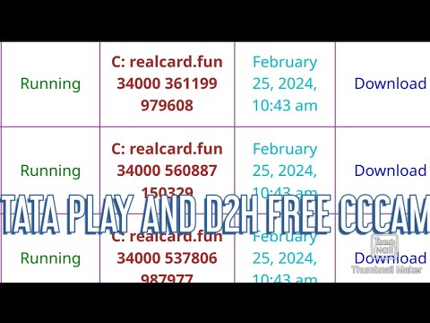TATA PLAY 83E AND VIDEOCON 88E FREE CCCAM CLINE 2024 - YouTube
