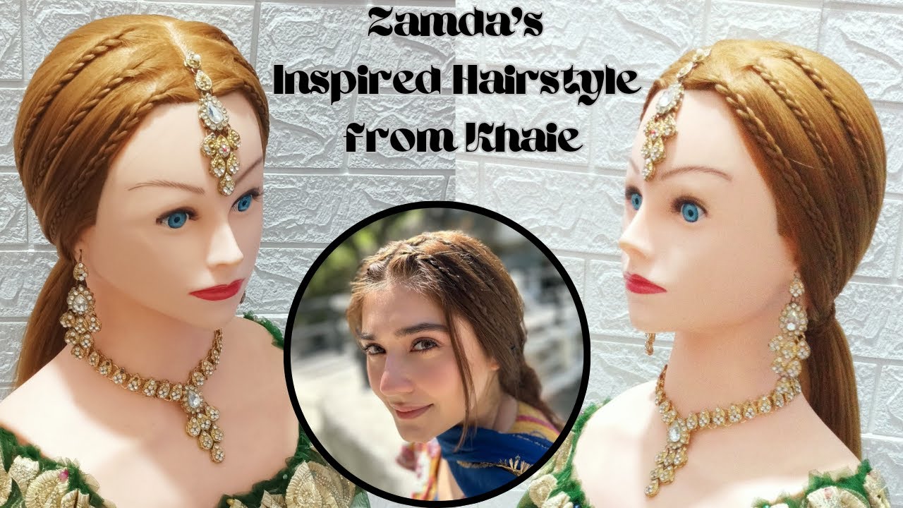 Zamda inspired hairstyle|front braid hairstyles indian|ponytail ...