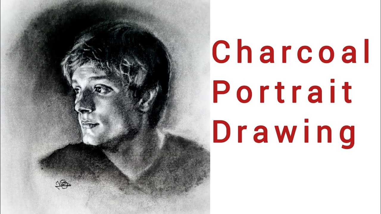 Charcoal Portrait Drawing l Peeta Mellark - YouTube
