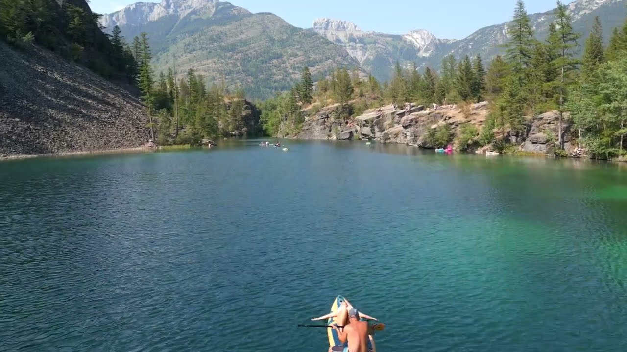 Cliff jumping Silver Spring Lake Fernie BC Dji mini 3 pro - YouTube