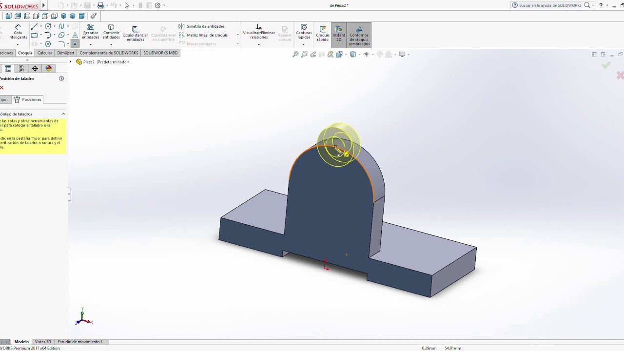 Modelado básico en Solid Works - YouTube
