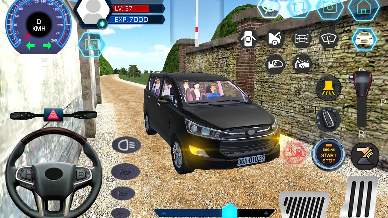 Real Car Simulator 2024: Black Innova Car Driving 3D - Car Game Android ...