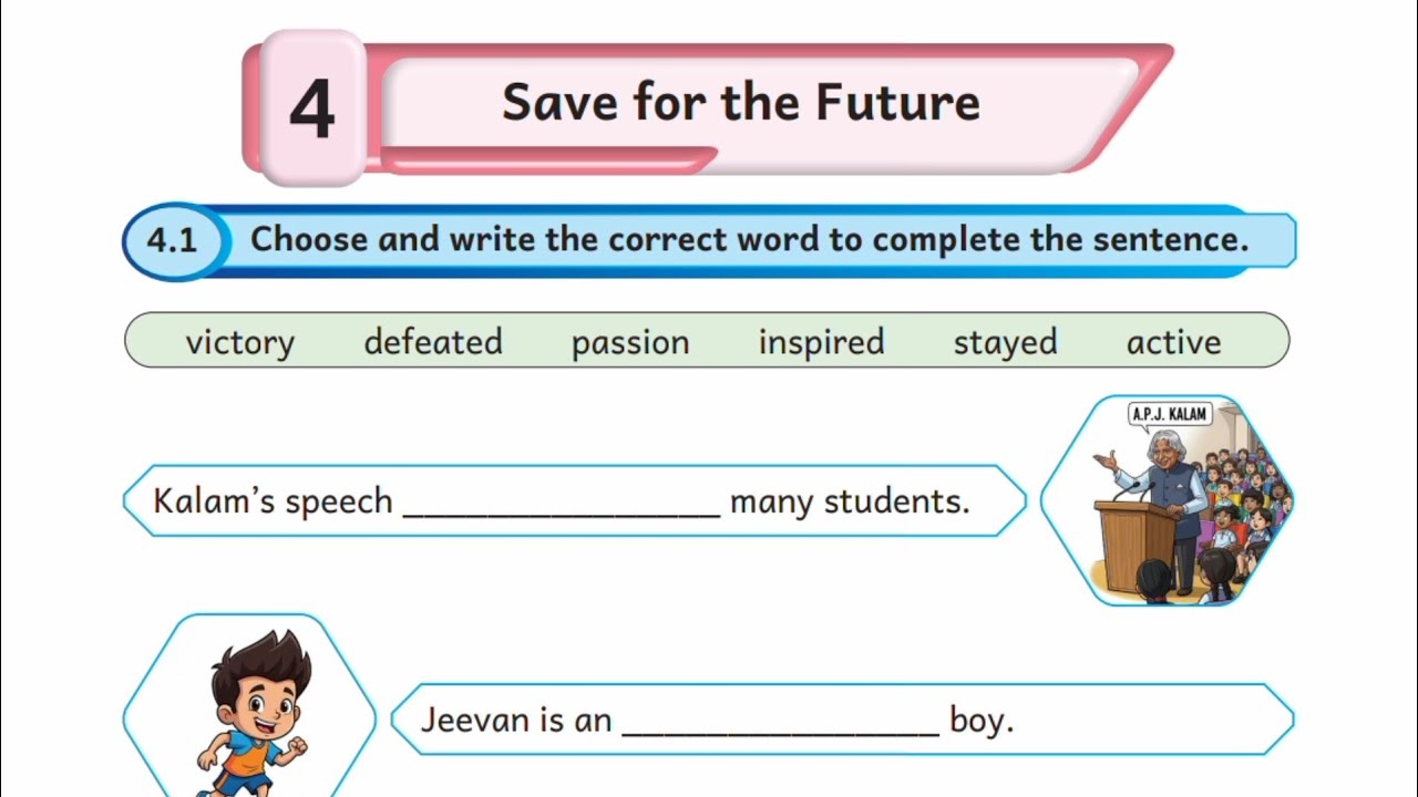 EE 5th standard English term 2 work book answers unit 4 Save for the ...