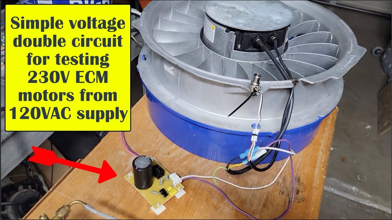 Simple voltage double to run 230V ECM motors with 120VAC supply - YouTube