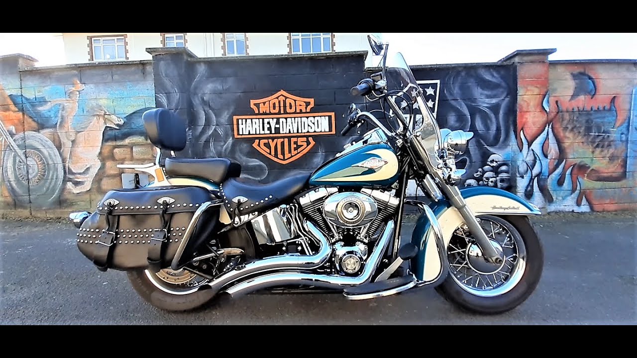 2009 Harley Davidson Heritage Softail 1584cc Turquoise & Antique White ...