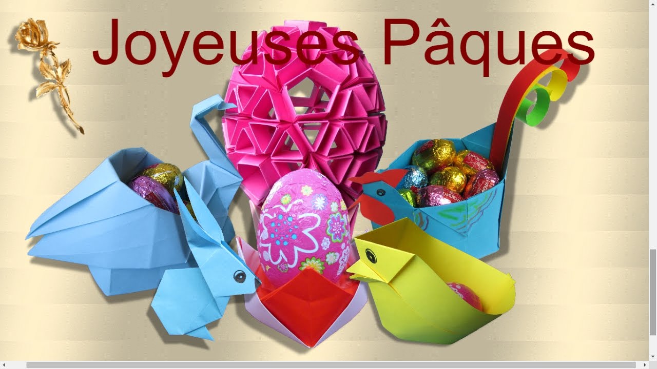 Joyeuses Pâques 🔔 avec origami ! 🎁 Idées cadeaux et décorations ! - YouTube