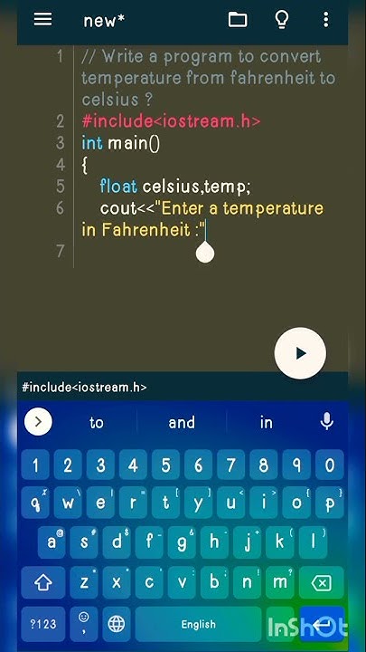 Program to convert Fahrenheit into celsius in C++. #shorts #coding #cpp - YouTube