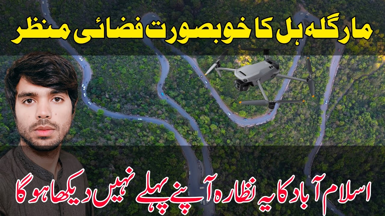 margala hills beautiful road view from above || drone footage of ...
