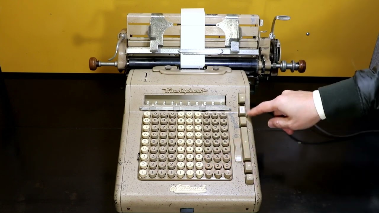 NCR model 11KNS adding machine mode - YouTube