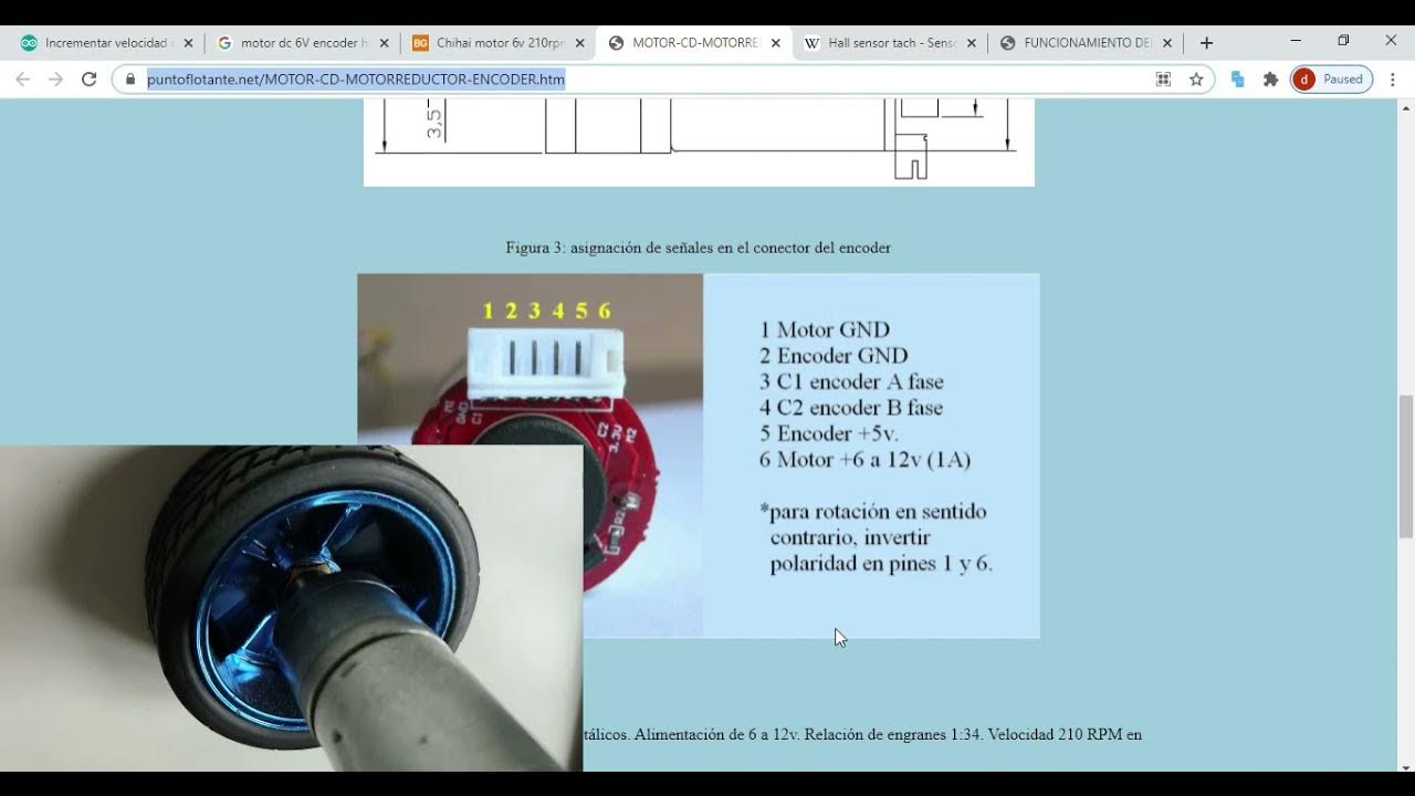 Arduino: motores DC-CC con encoder. Ángulo y dirección de giro del eje ...