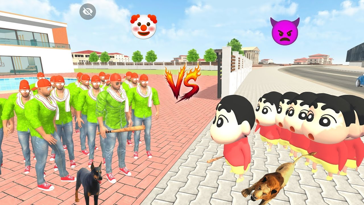 Franklin Gang 💥 VS Sinchan Gang 💥 Fight Indian Theft Auto Simulator ...