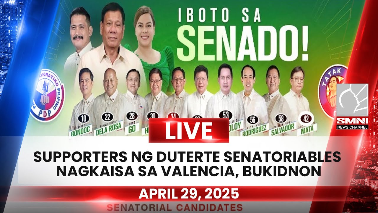 LIVE: Supporters ng Duterte Senatoriables nagkaisa sa Valencia ...
