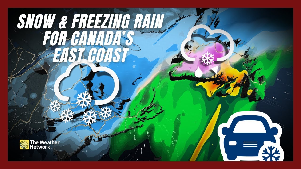 Impactful Winter Storm Barrels Through Atlantic Canada - YouTube