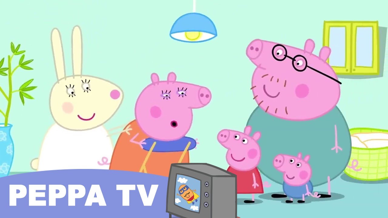 Peppa TV | Peppa Pig, Funny Mirrors and Twin Rabbits #Peppa - YouTube