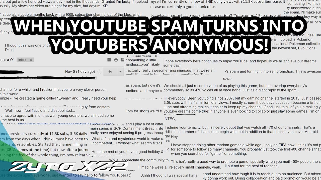 When YouTube Spam Turns Into YouTubers Anonymous! - YouTube
