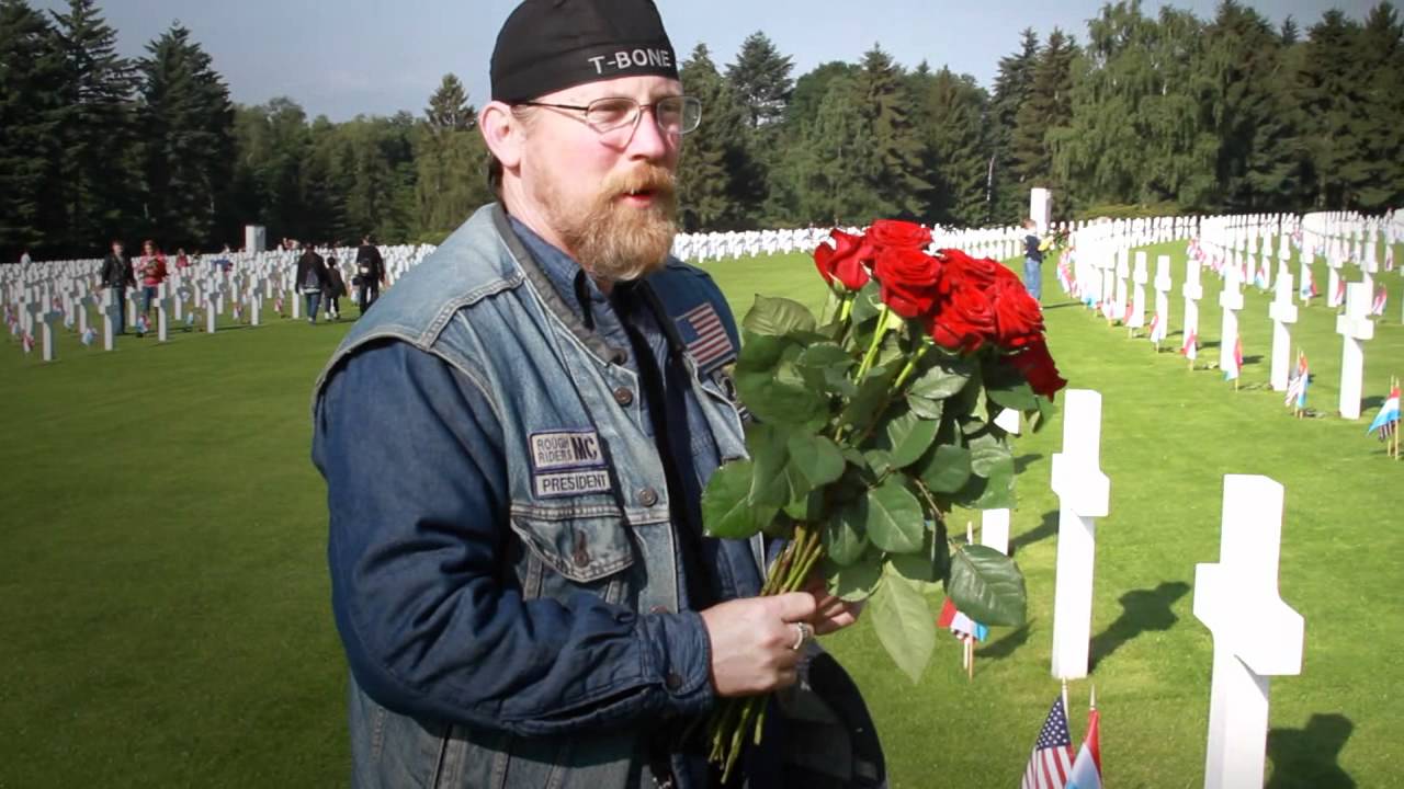 Memorial Day - Rough Riders MC - Replacing flags on Gravestones in ...