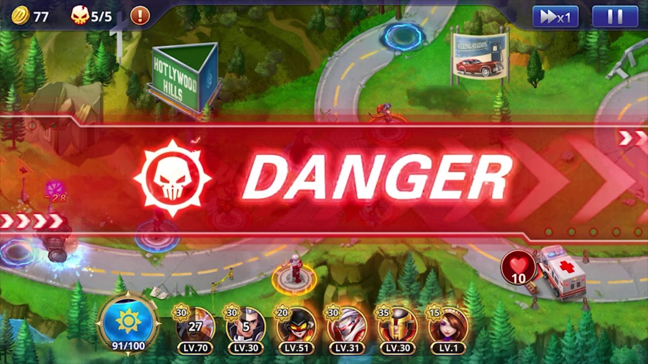 D-Men The Defenders - 5-1 to 5-7 tower defend - YouTube