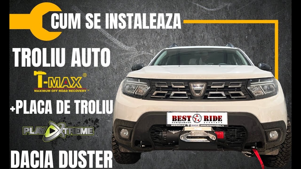 Cum se instaleaza Troliu T-Max + Placa de troliu Play Xtreme pe Dacia ...