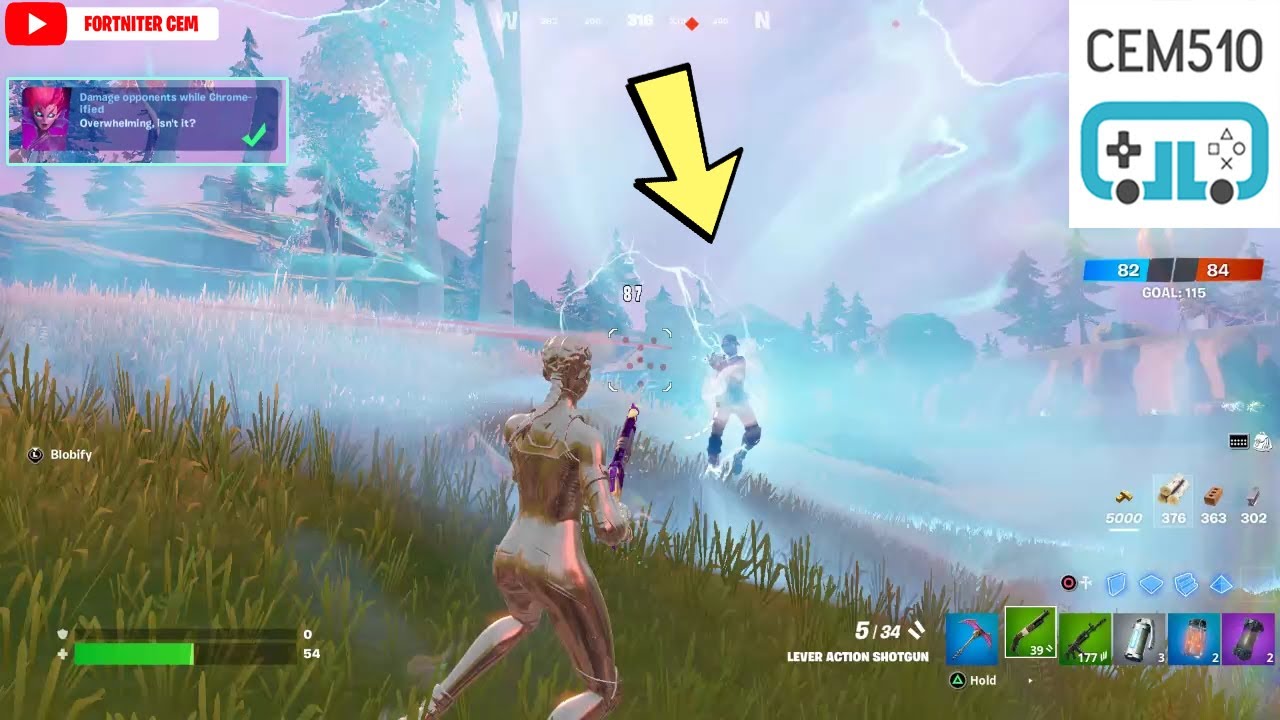 Damage opponents while Chrome-ified Fortnite The Herald Quests ...