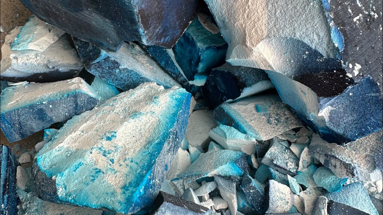 Hard gym chalk blocks with cut up block. - YouTube