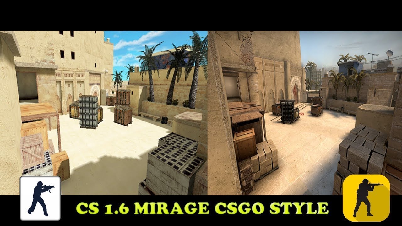 AAAAAA😱 I play CS:1.6 on old Mirach maps! What the old Mirage map looks ...