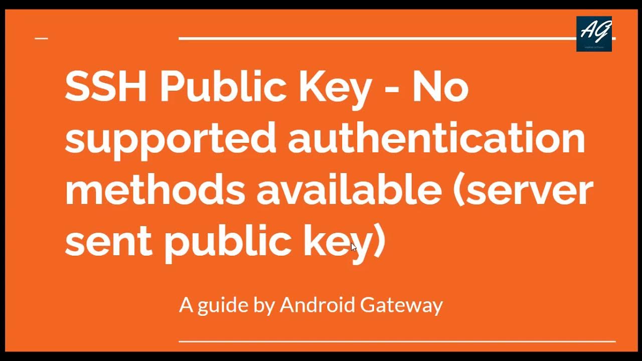 SSH Public Key - No supported authentication methods available (server sent public key) - YouTube