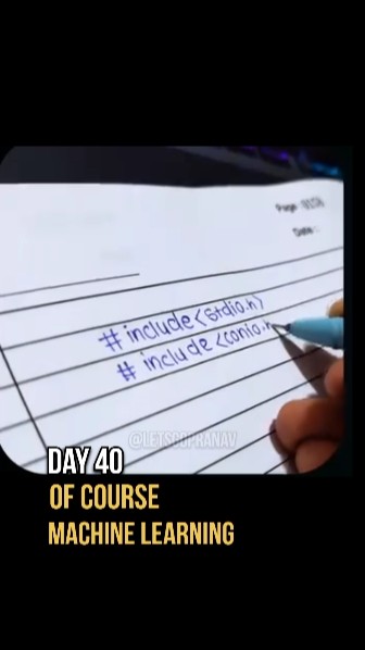 Day 40 : of course machine learning | Learning Rate 🧐 #trending #shorts #minivlog #coding #viral ...