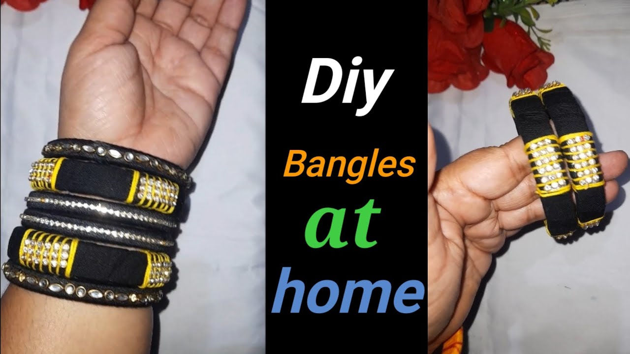 Diy fabric bangles🧿/ How to Make bangles for navratri special/old ...