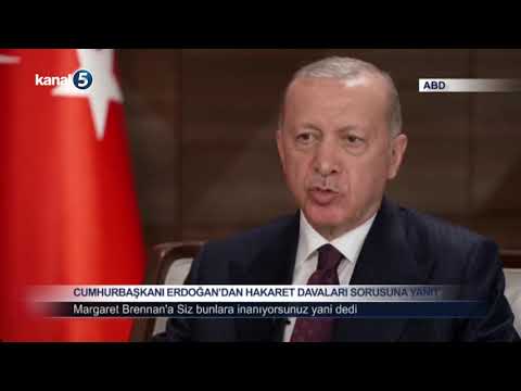 CUMHURBAŞKANI ERDOĞAN’DAN HAKARET DAVALARI SORUSUNA YANIT