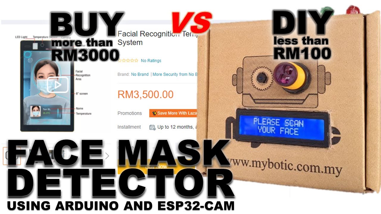 How To Make Low Cost Face Mask Detector Below Rm100 Around Usd30 Using Arduino And Esp32 Cam
