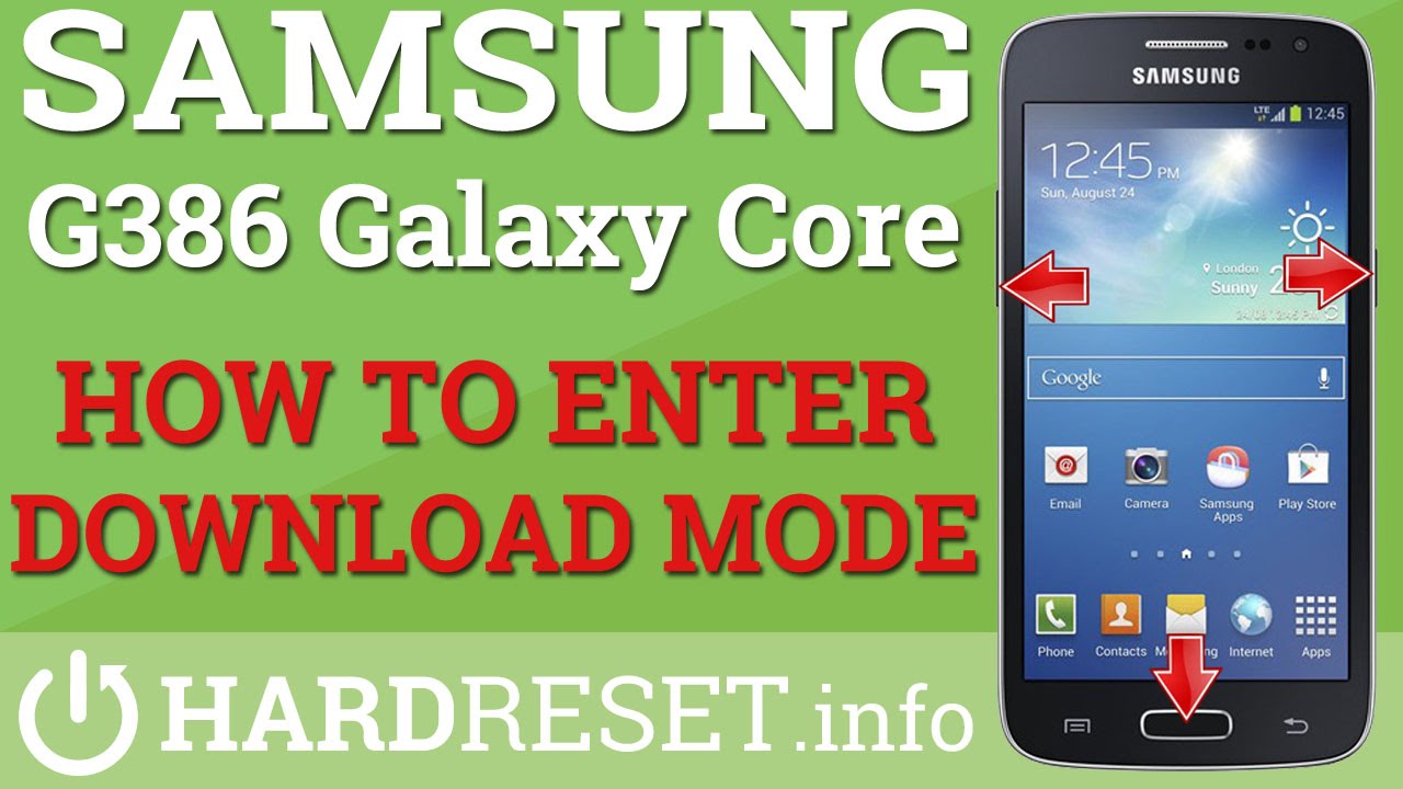 DOWNLOAD MODE - Samsung G386 Galaxy Core LTE - HOW TO ENTER - YouTube
