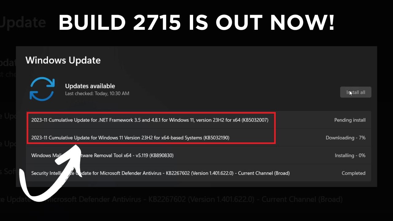New Windows 11 November Update (Build 2715) / How to install it? - YouTube