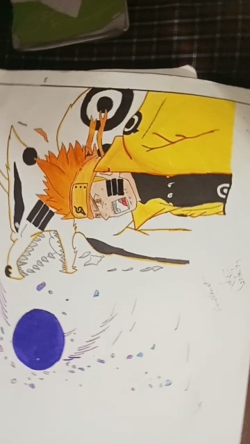 kurama and Naruto full power #drawing #art#anime ####### - YouTube