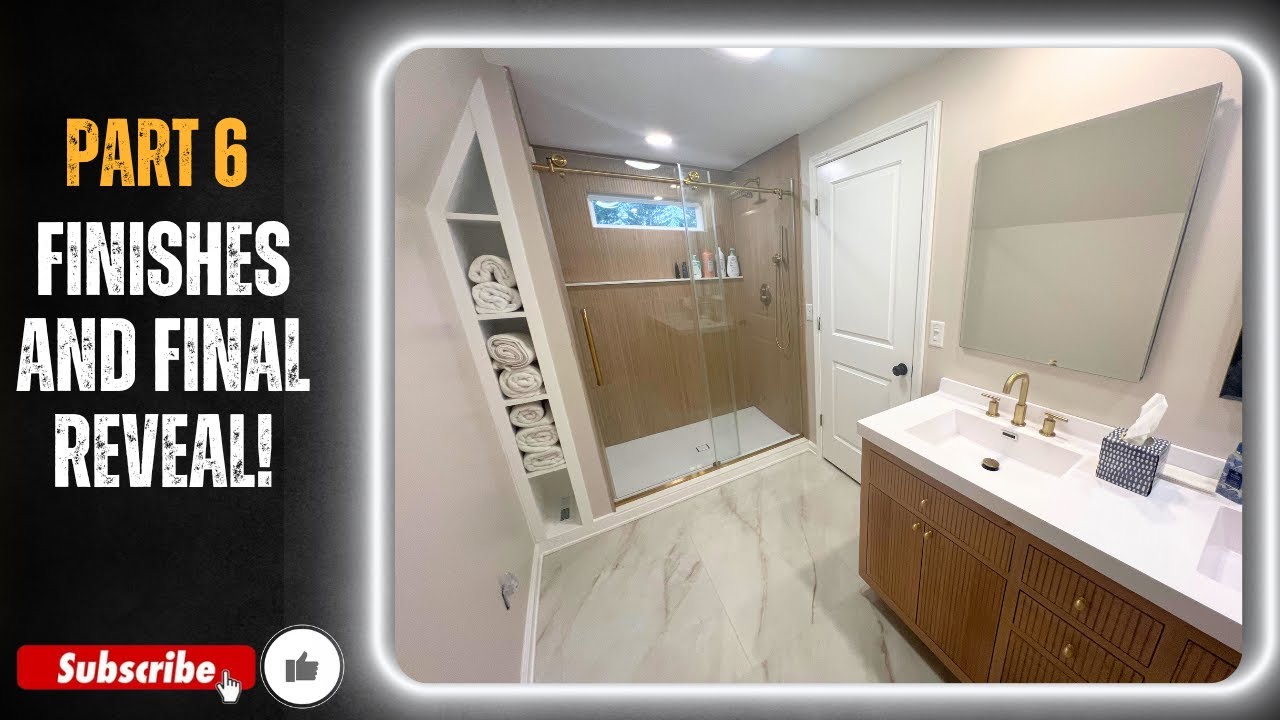 Modern Master Bathroom Addition Part 6 | Finishing touches & Final ...