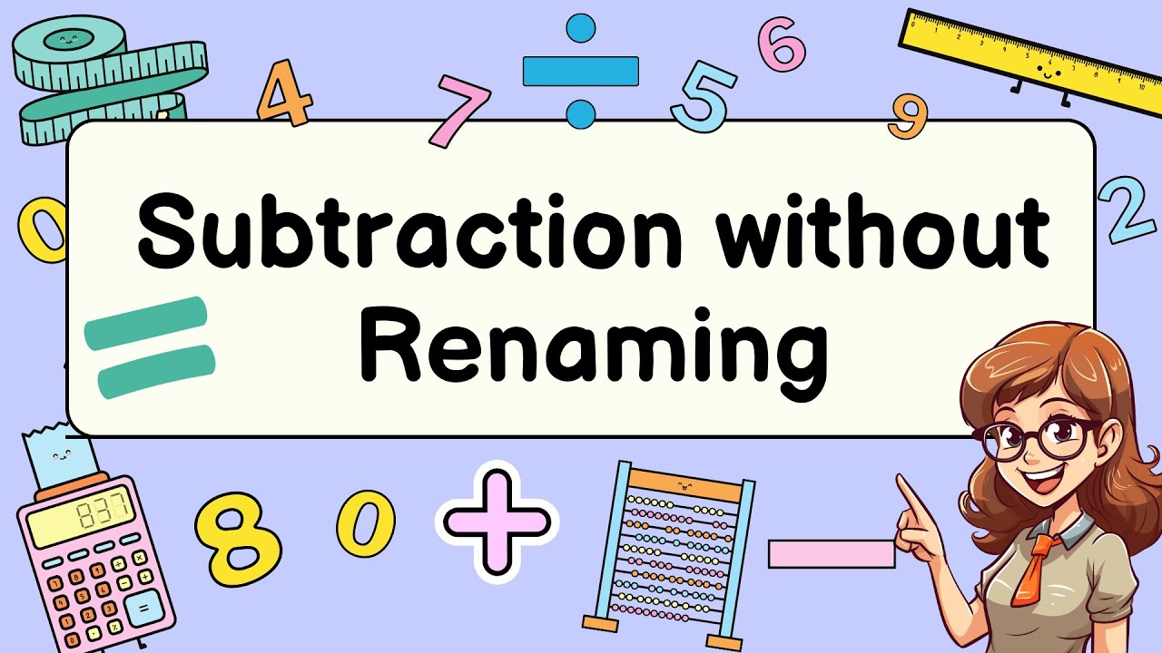 Subtraction of Whole Numbers without Renaming/Regrouping - YouTube