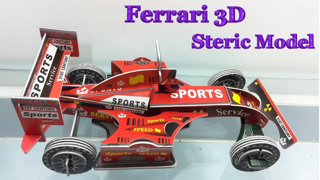 3D Super Puzzle DIY, How to Assembly Ferrari 3D Steric Model XY 310 ...